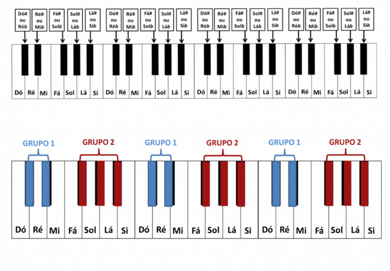 Teclas de piano didático | PDF