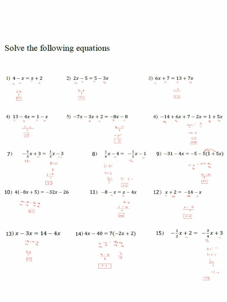 1a Solving Linear Equations | PDF