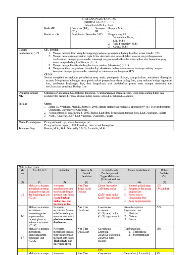 RPS Biola PM4 | PDF | Aquatic Organisms