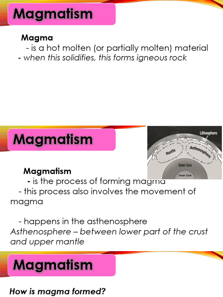 Endogenic Processes Magmatism | PDF