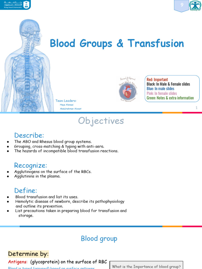 Blood Groups & Transfusion | PDF