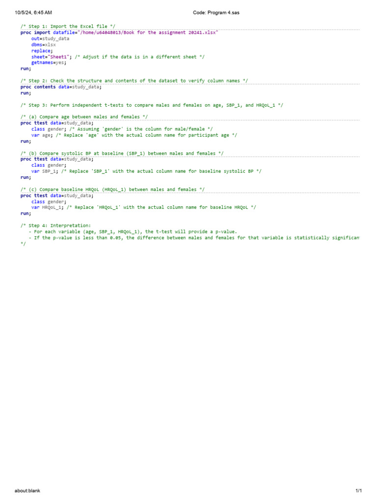 Code_ Program 4.sas | PDF
