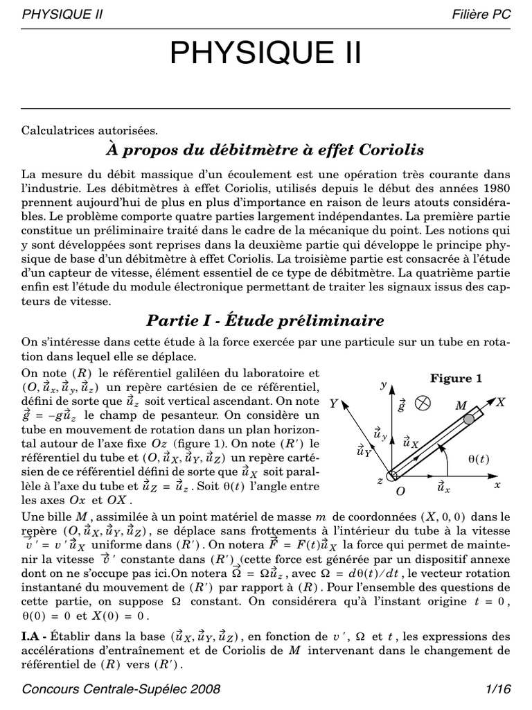 Centrale_PC_2008_Physique_2_Enonce | PDF
