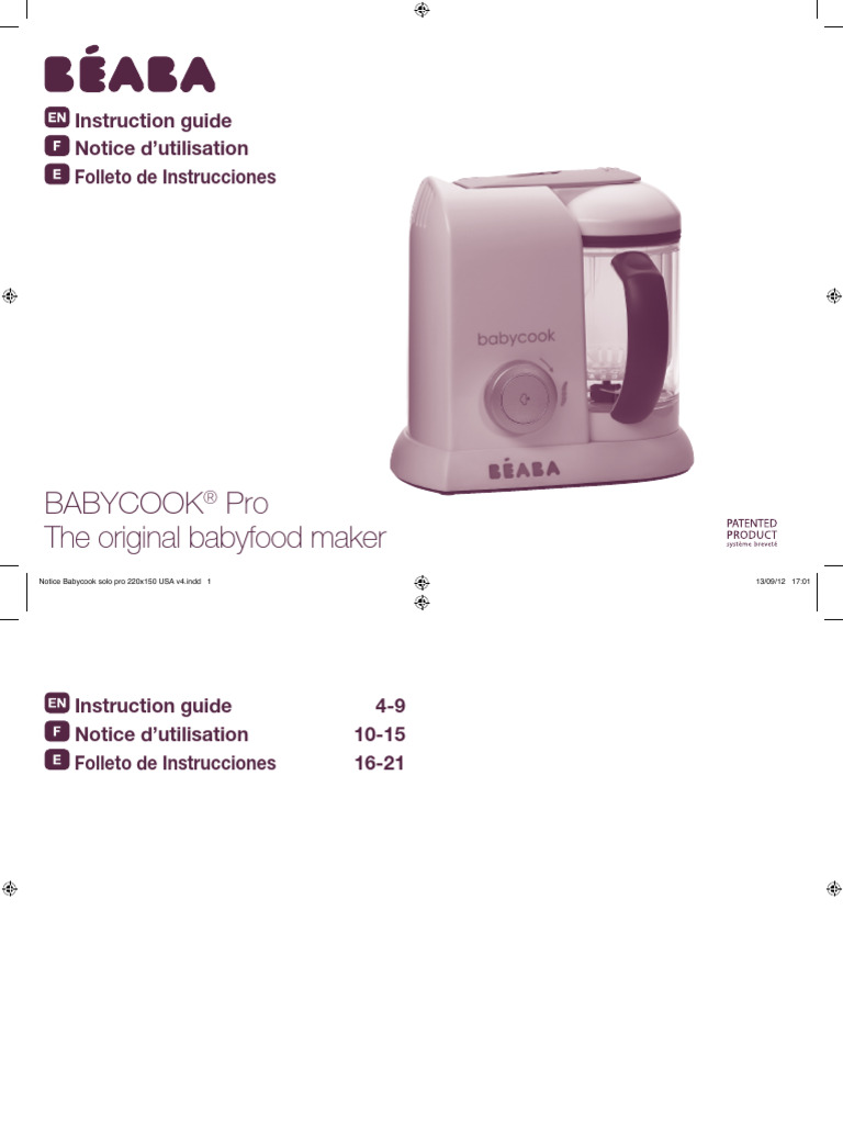 Baby Cook Instructions | PDF