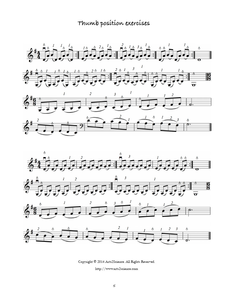 Thumb-position-exercise-cello | PDF