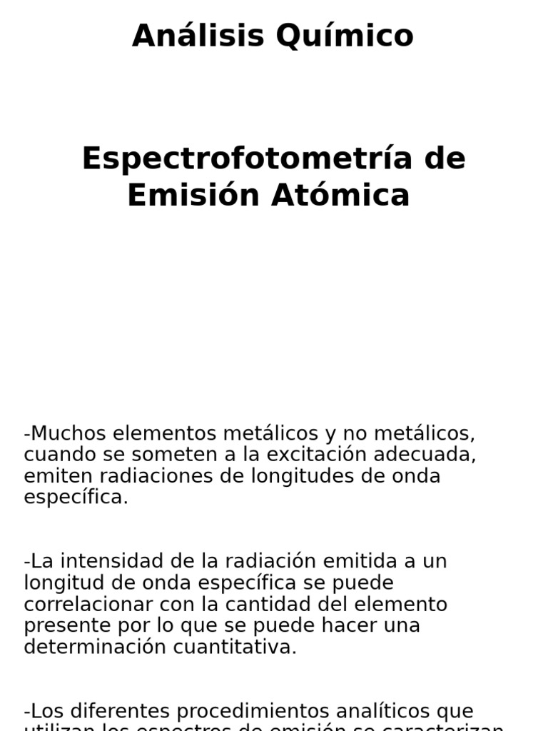17 Conf 17 Análisis Químico Emisión Atómica | PDF