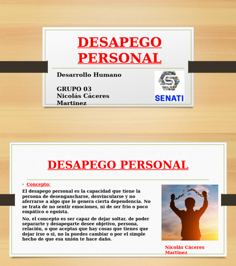 NRC - DESAPEGO PERSONAL - Cáceres Martinez | PDF