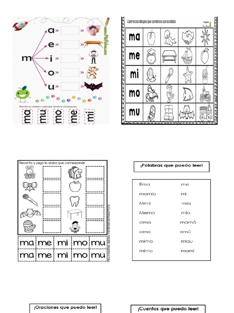 GUIA CUADERNO LETRA M | PDF