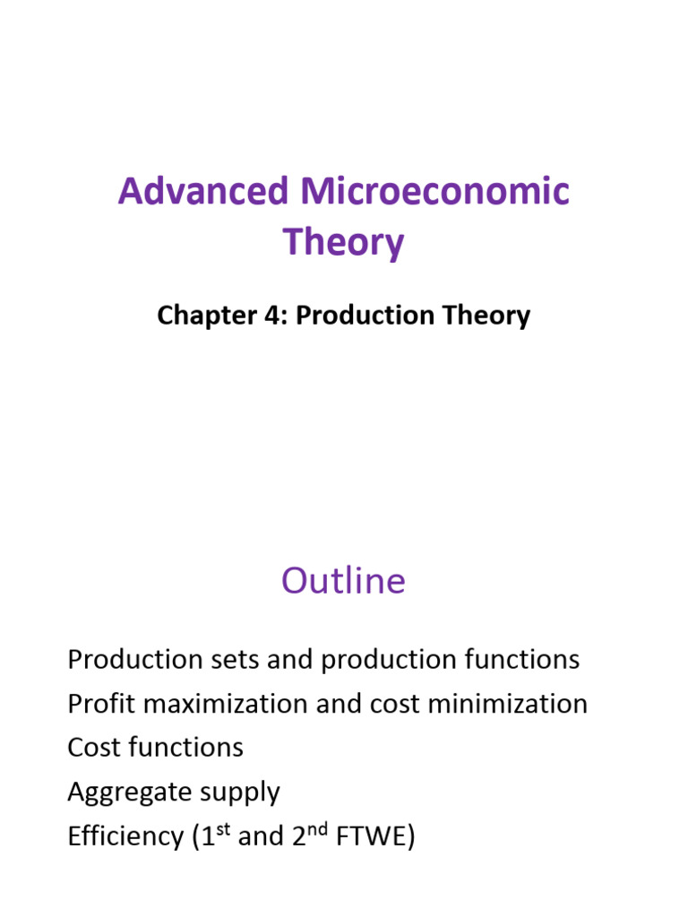 Chapter 4 Production Theory | PDF | Production Function | Elasticity (Economics)