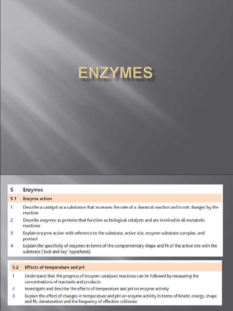 Enzymes | PDF