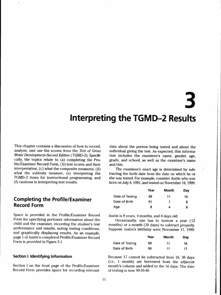 TGMD Score Interpretation | PDF