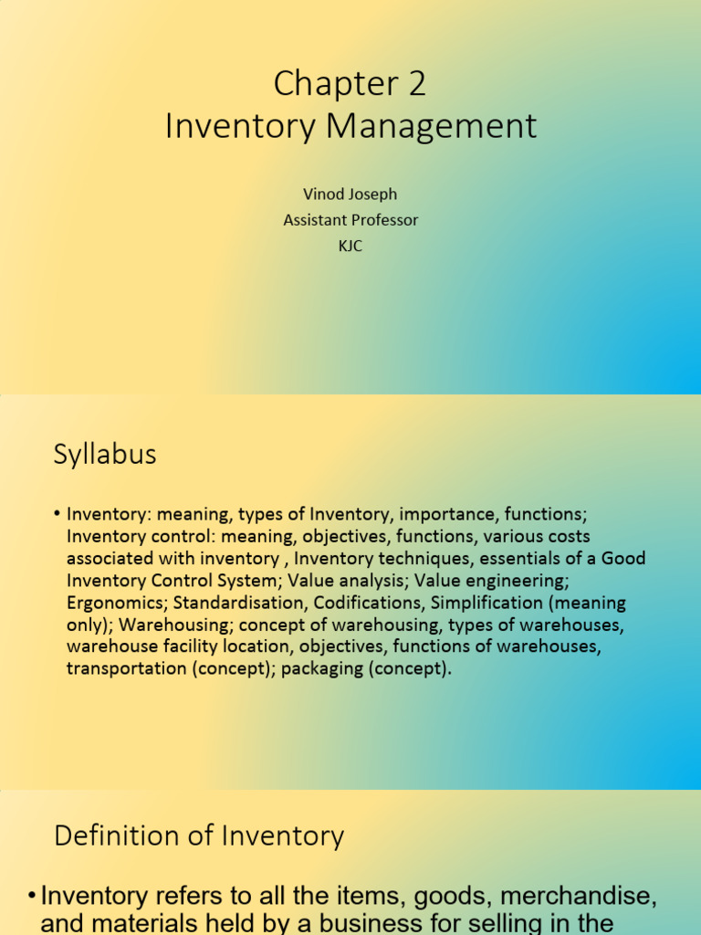 Inventory Management | PDF