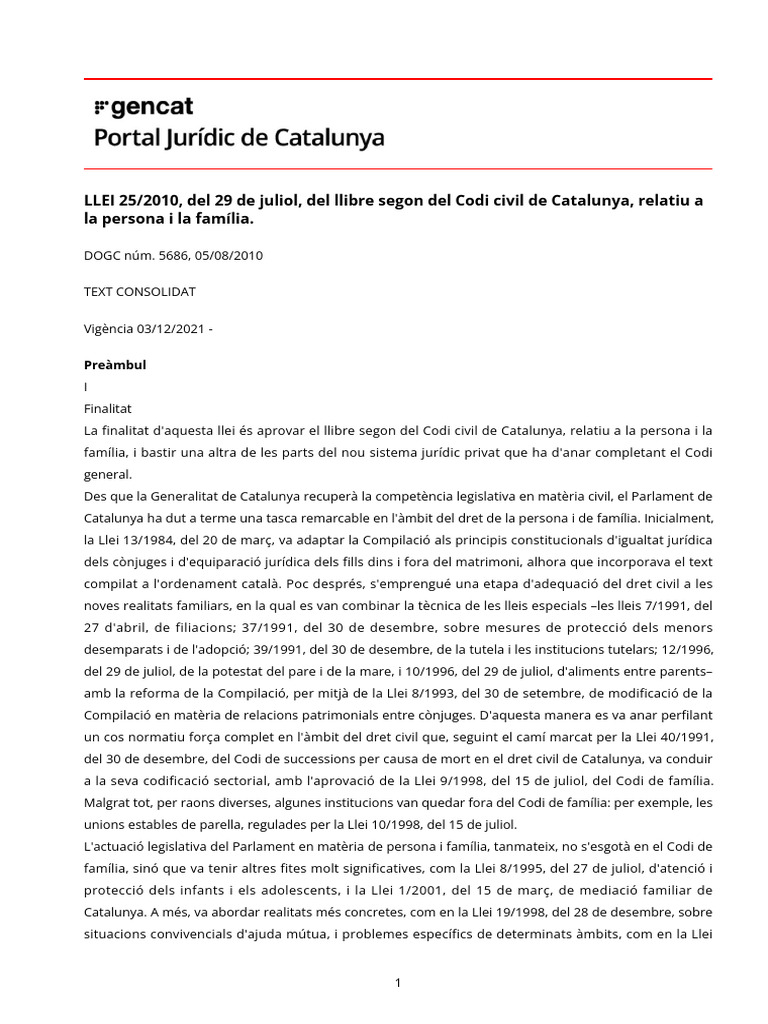 Llibre II Del Codi Civil de Catalunya | PDF