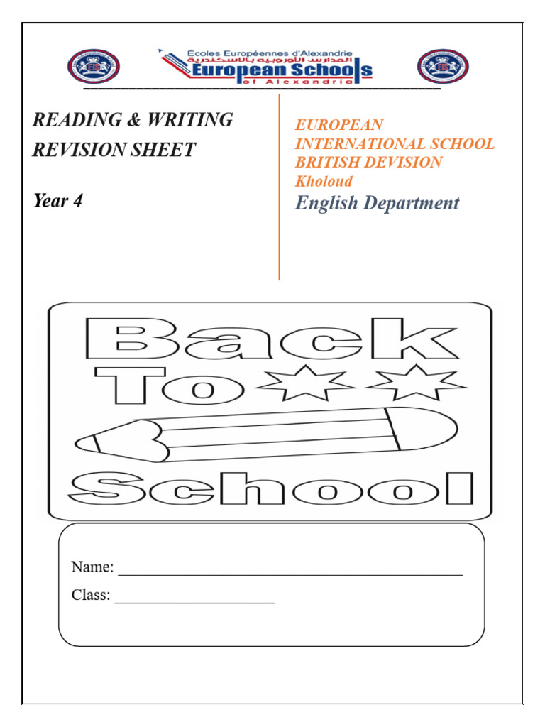 Revision Sheet Year 4 Modified PDF | PDF