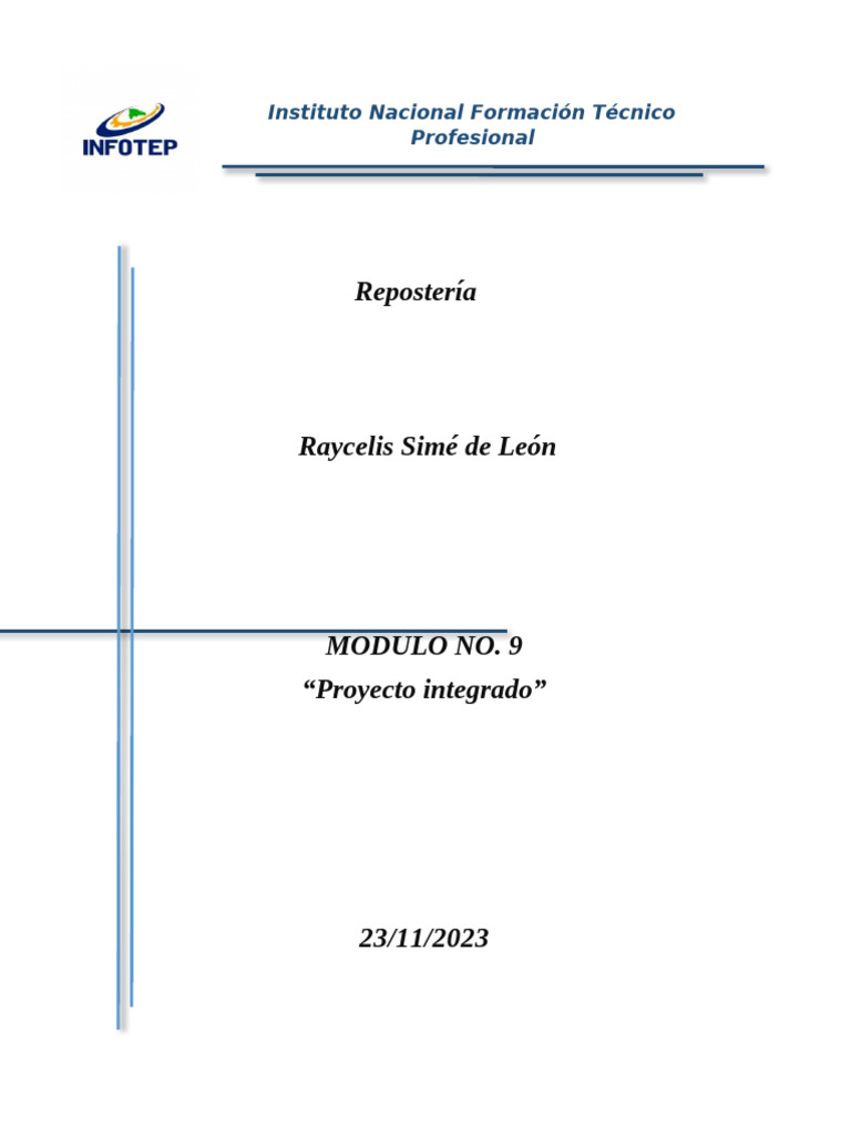 Modulo 9, Proyecto Integrado | PDF