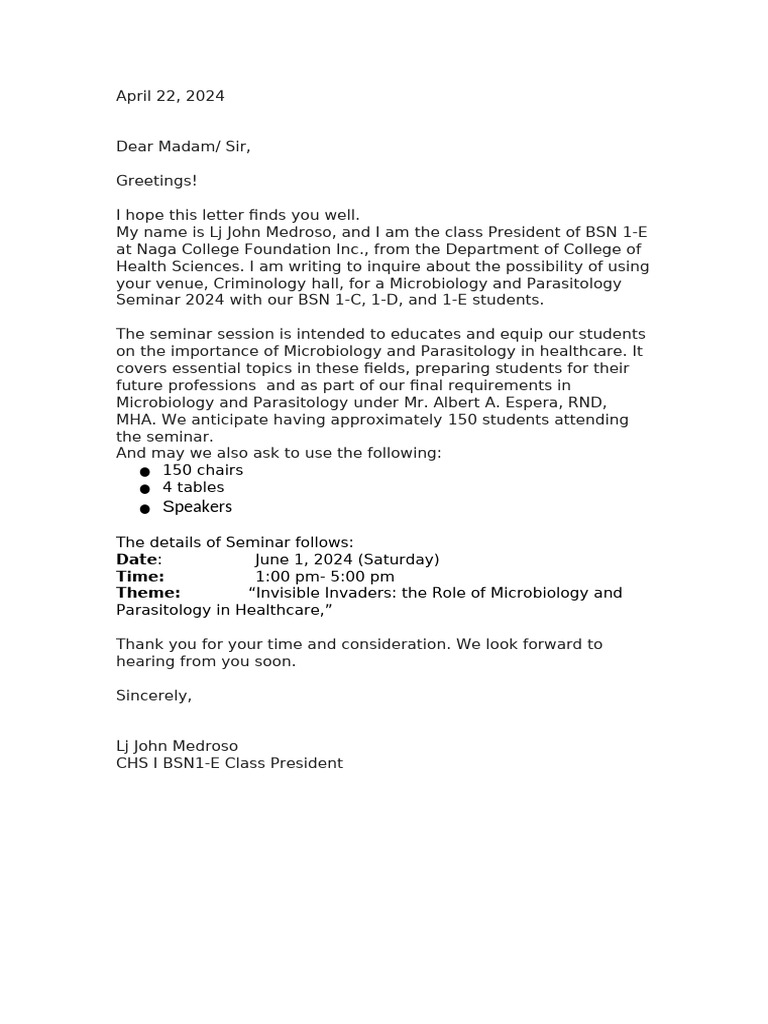 LETTER-FOR-VENUE | PDF