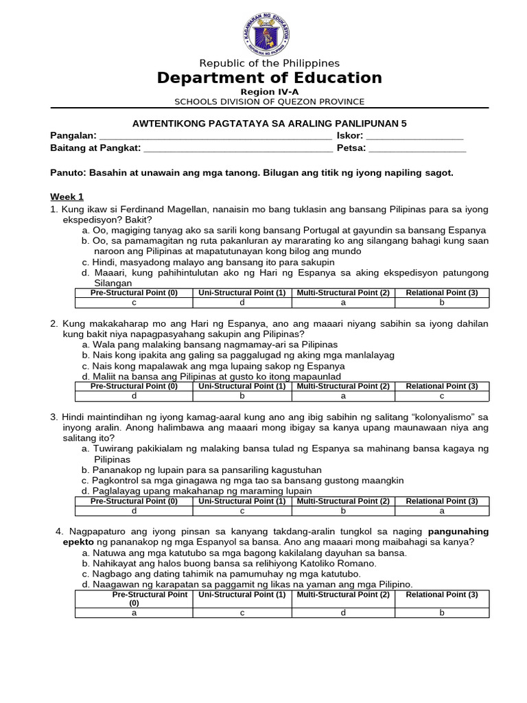 Authentic Assessment in Ap5-Q2 | PDF