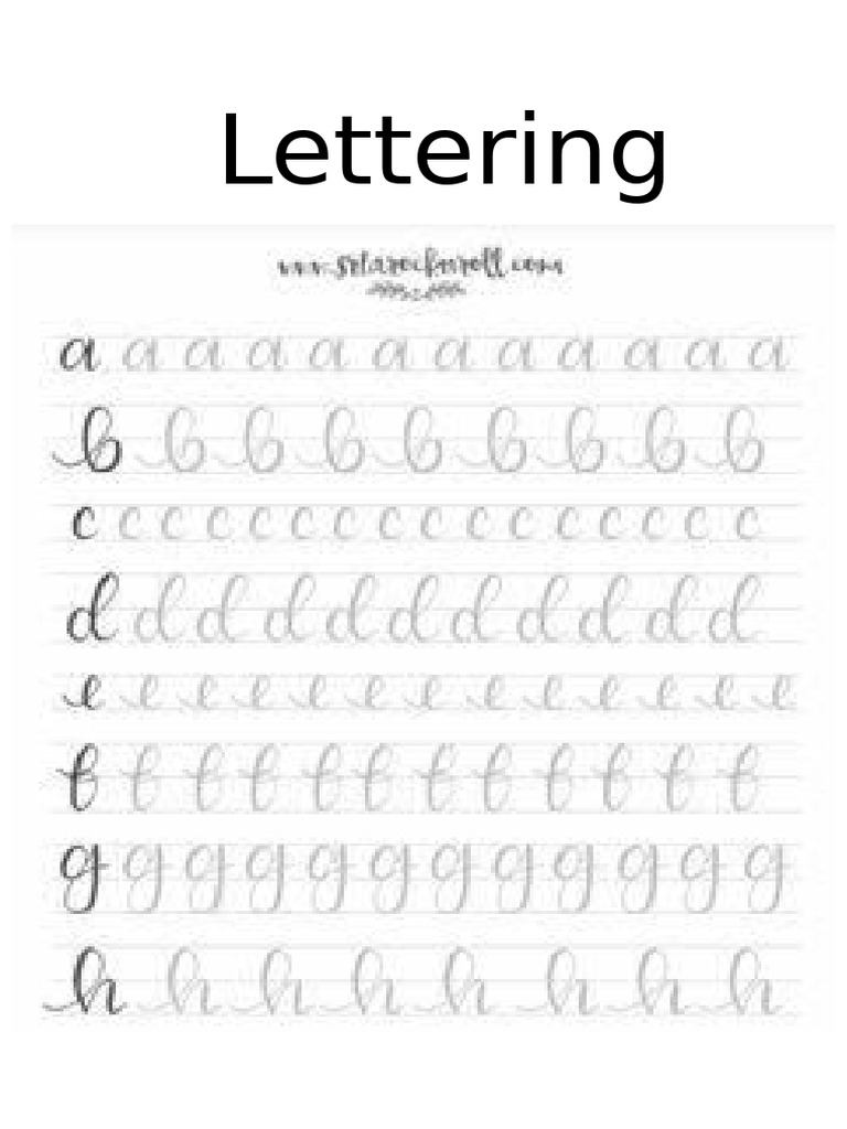 Lettering. | PDF