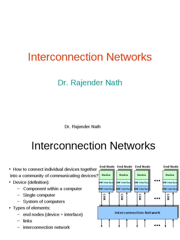 Interconnection Networks: Dr. Rajender Nath | PDF | Network Switch ...