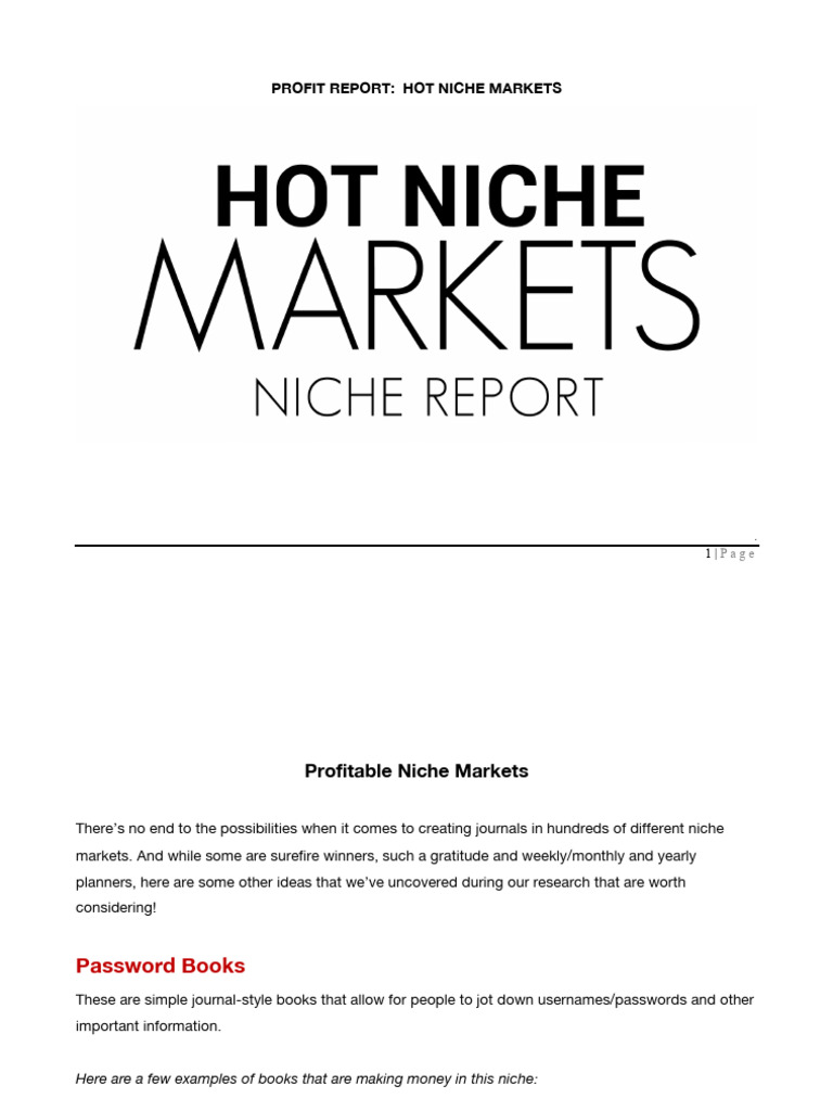 Hot-Niche-Markets | PDF