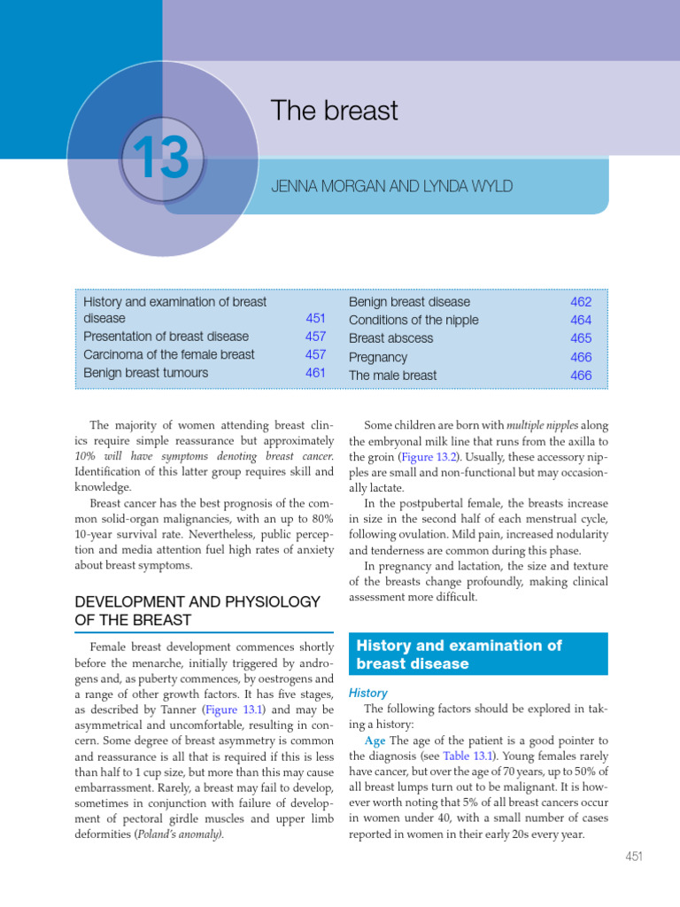 CH.13 History and Examination of The Breast | PDF