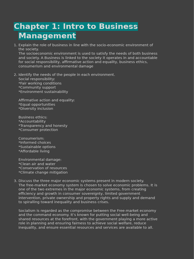 Business Management Exam Questions | PDF | Entrepreneurship | Business