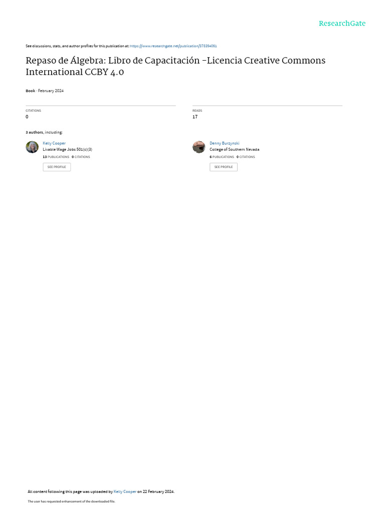 Repaso de Algebra Libro de Capacitacion | PDF | Exponenciación | Multiplicación
