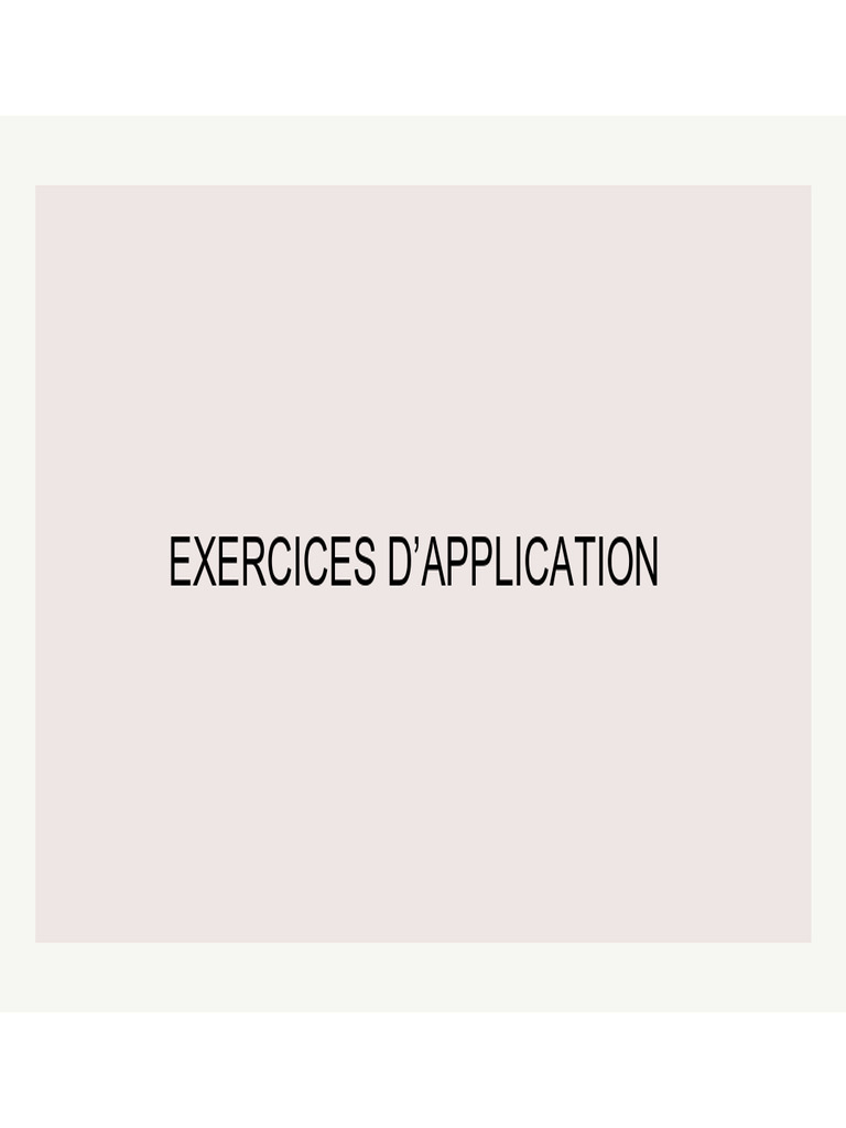 Exercices Dapplication Composition | PDF