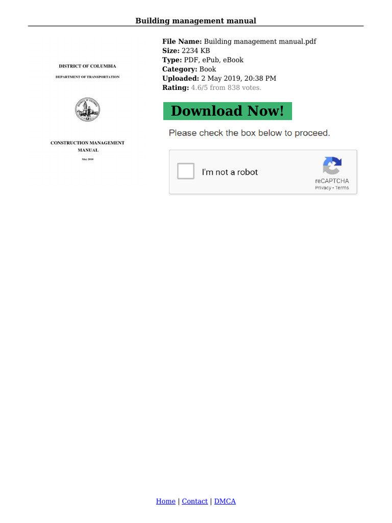 Building Management Manual | PDF