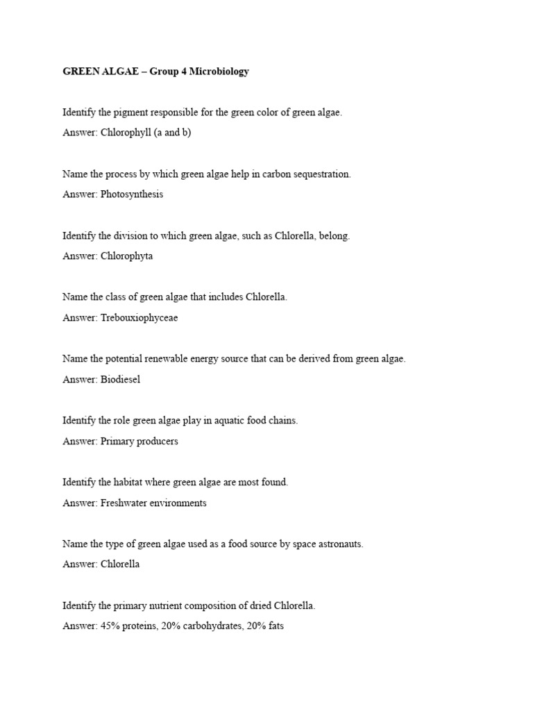 Green Algae | PDF