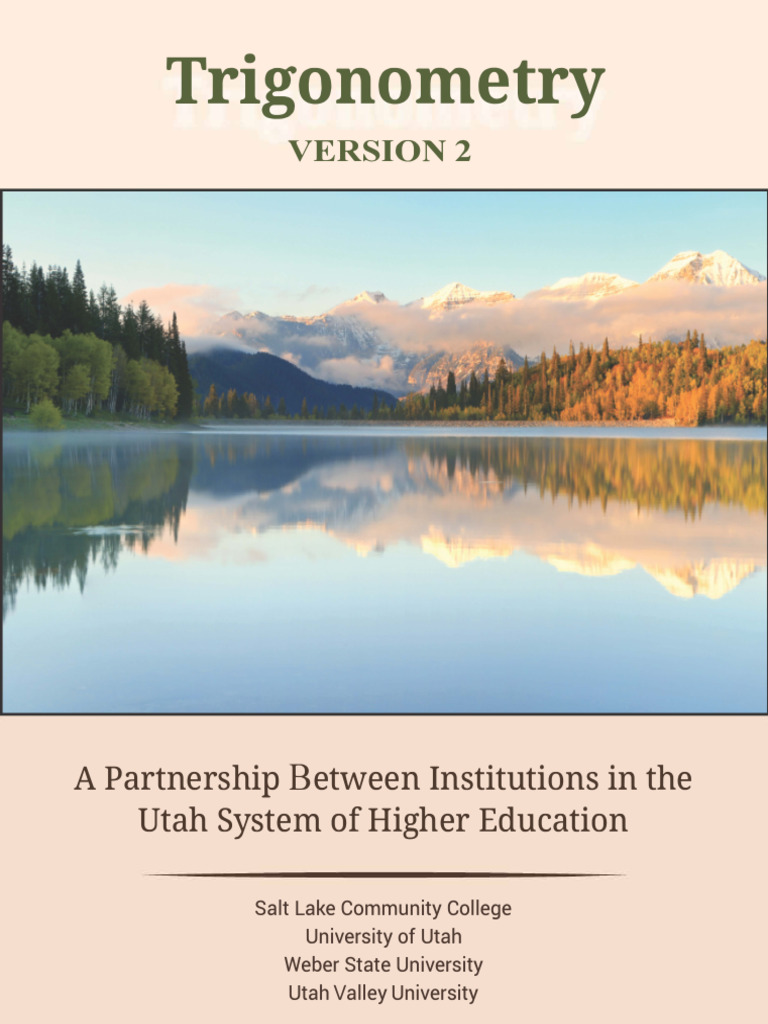 Math 1060 Oer Trigonometry Textbook Version 2 | PDF