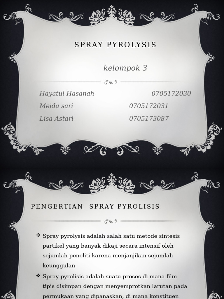 Spray Pyrolysis | PDF