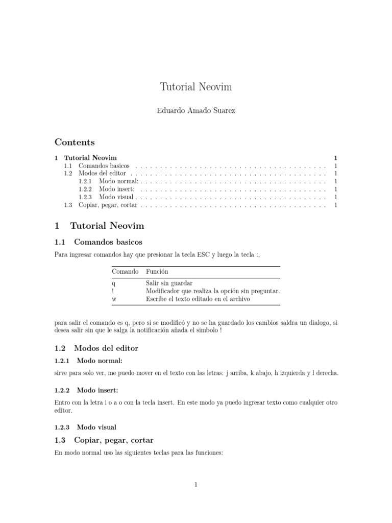 Tuto Nvim | PDF