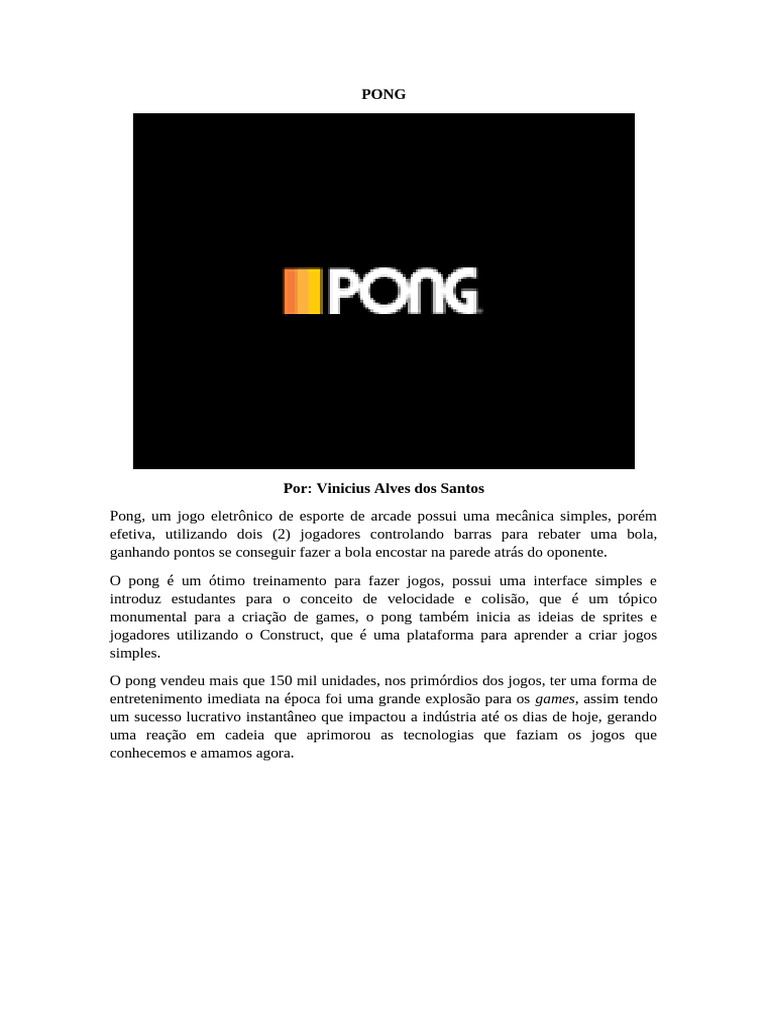 PONG | PDF