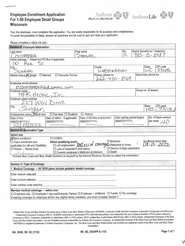 Health Insurance Paperwork | PDF