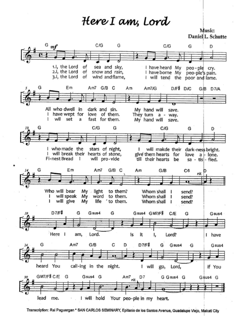 Here I Am Lord | PDF
