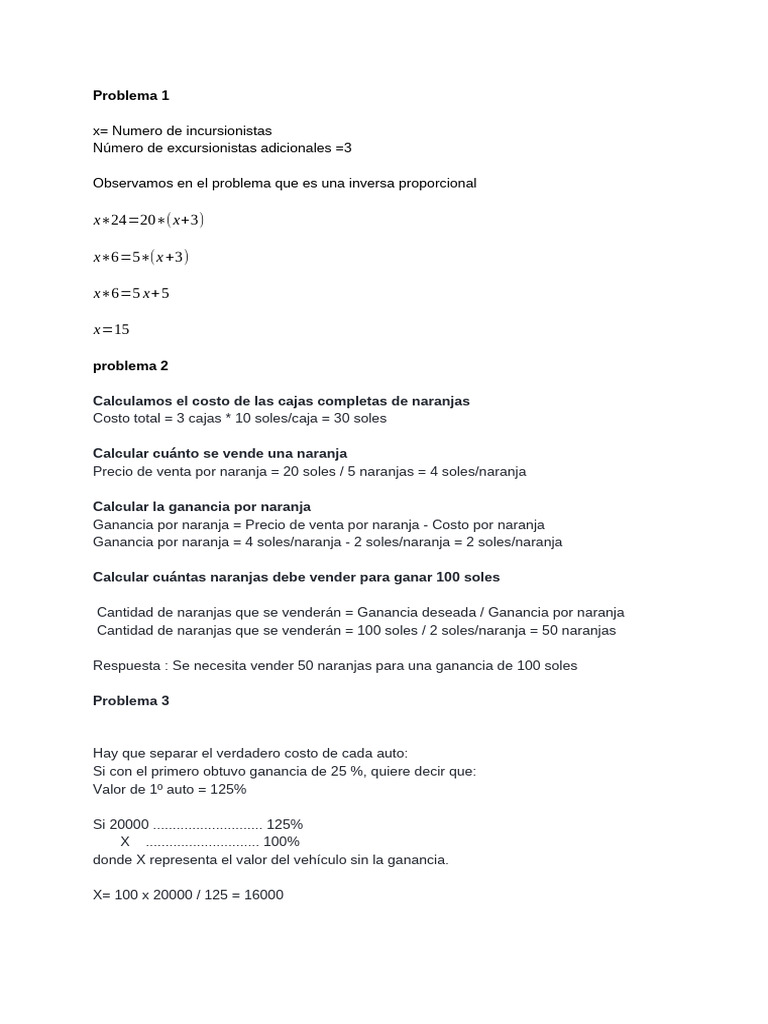 Trabajo - 6 Problemas | PDF | Matemáticas