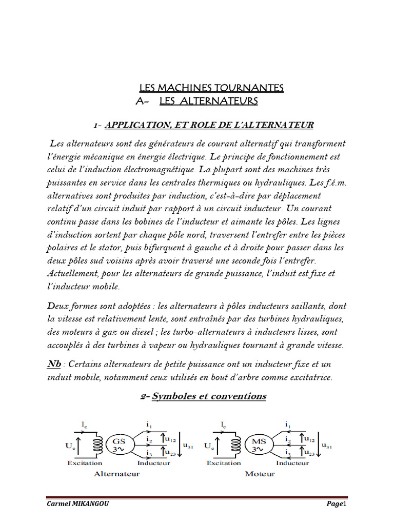 Machine Synchrone | PDF