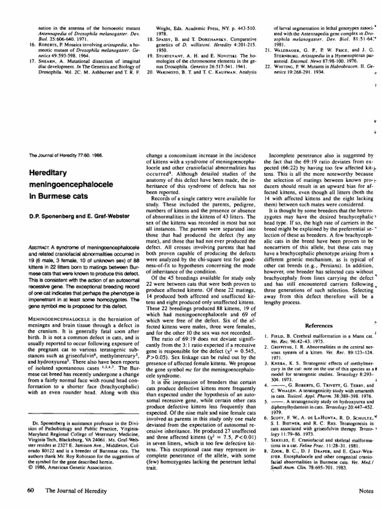 Sponenberg 1986 | PDF