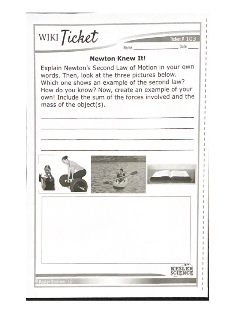 Newton Knew It! Wiki Ticket | PDF