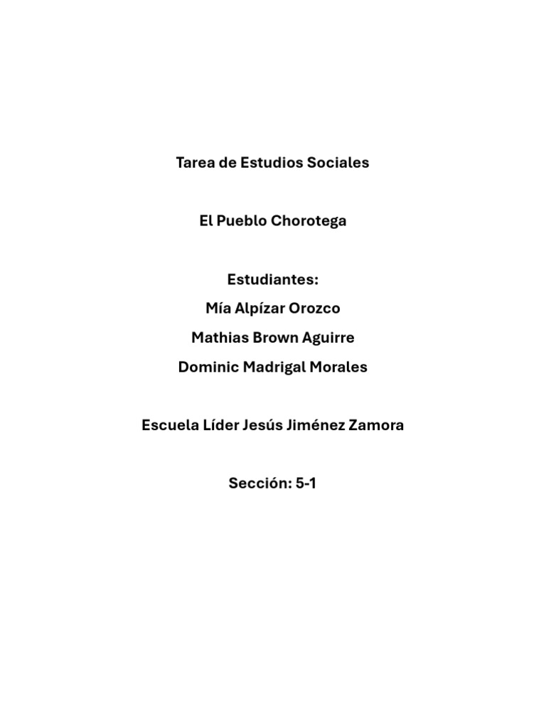 Exposicion Region Chorotega | PDF