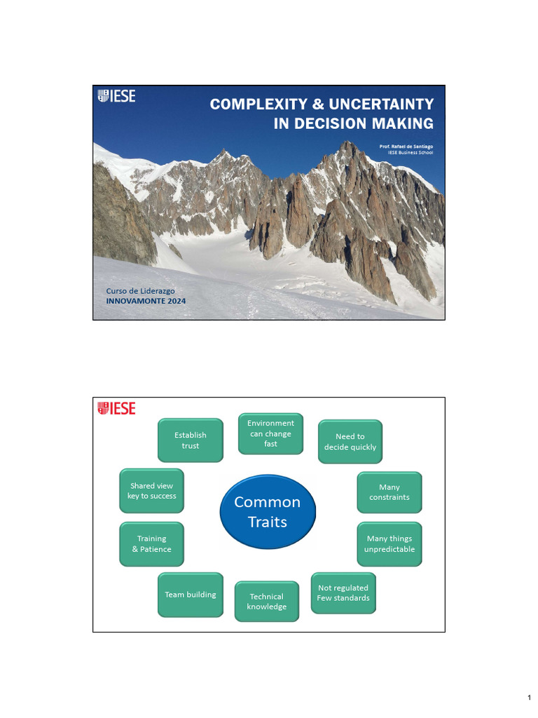 Complexity & Uncertainty - Innovamonte 2024 Profesor Rafael de Santiago ...