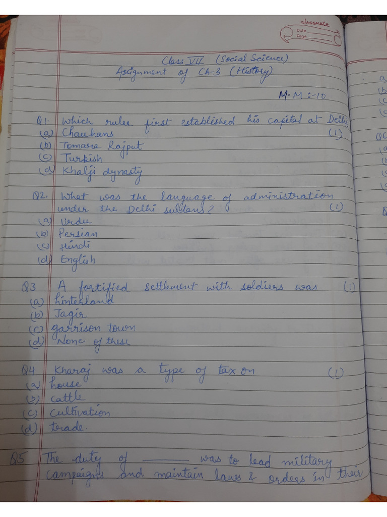 Assignment of Chapter 3 History | PDF