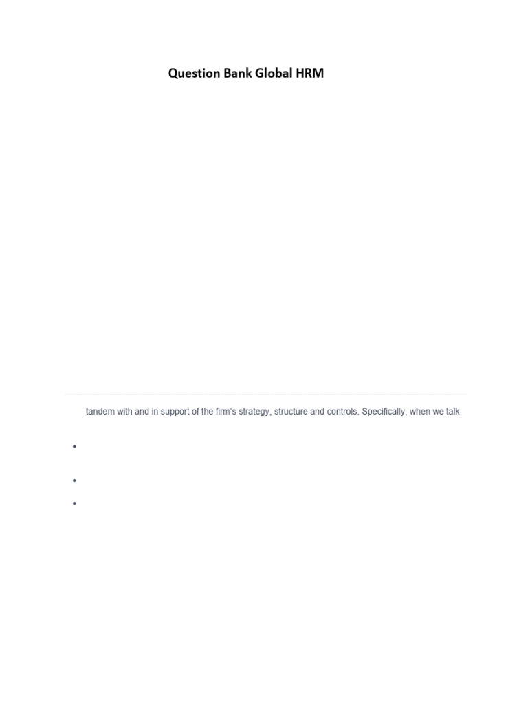 Global HRM QB 2022 | PDF