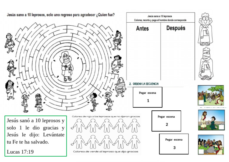 los 10 leprosos parvulitos | PDF