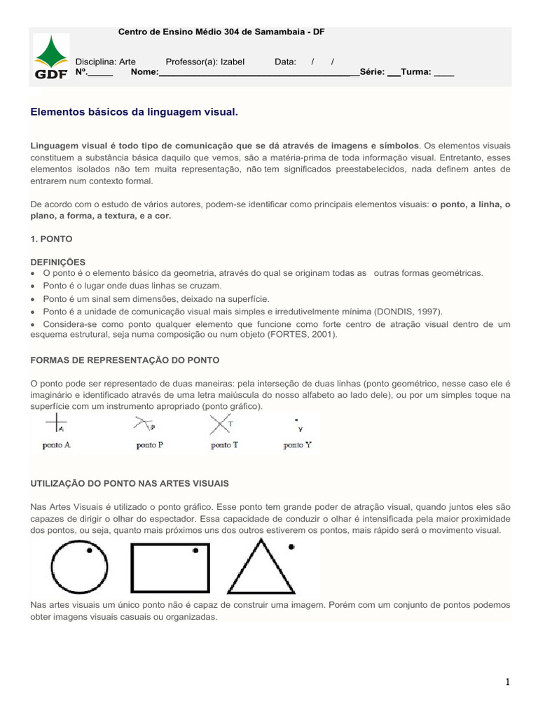 Elementos Básicos Da Linguagem Visual 1 | PDF | Simetria | Cor