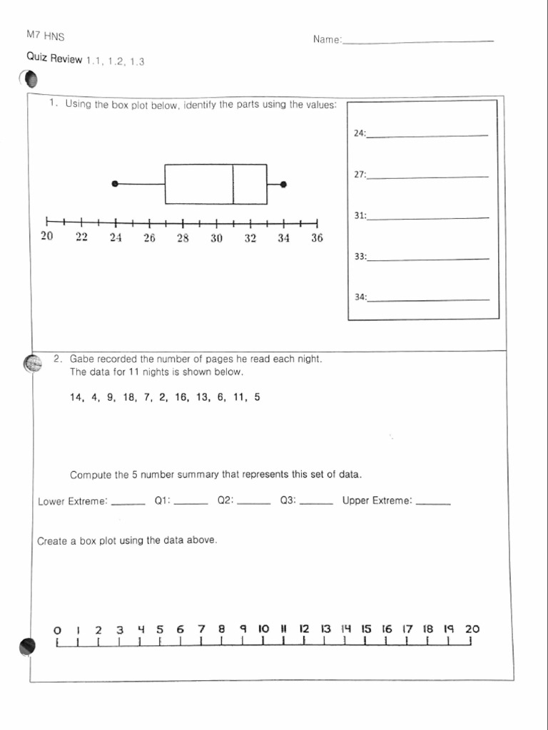 M7H Quiz Review 1.1 - 1.2 - 1.3 and KEY | PDF