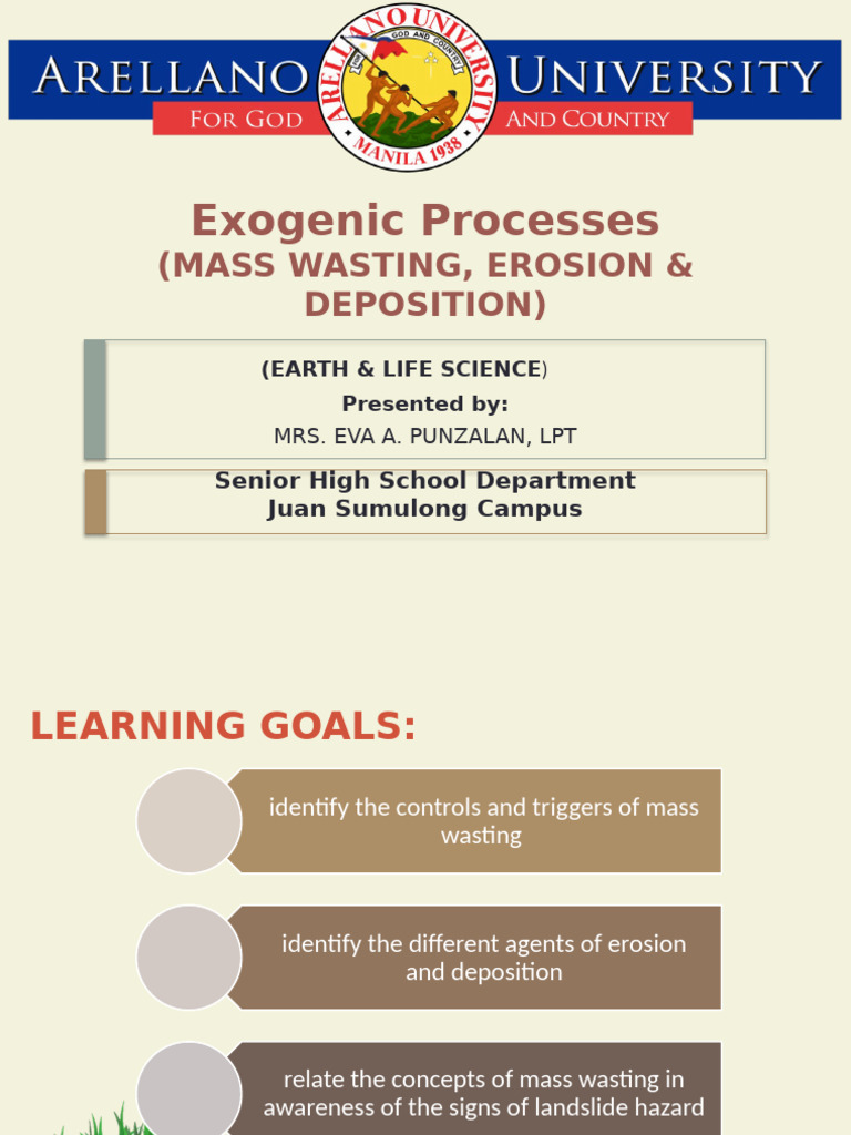 Lesson 2 Exogenic Processes (Mass Wasting) | PDF