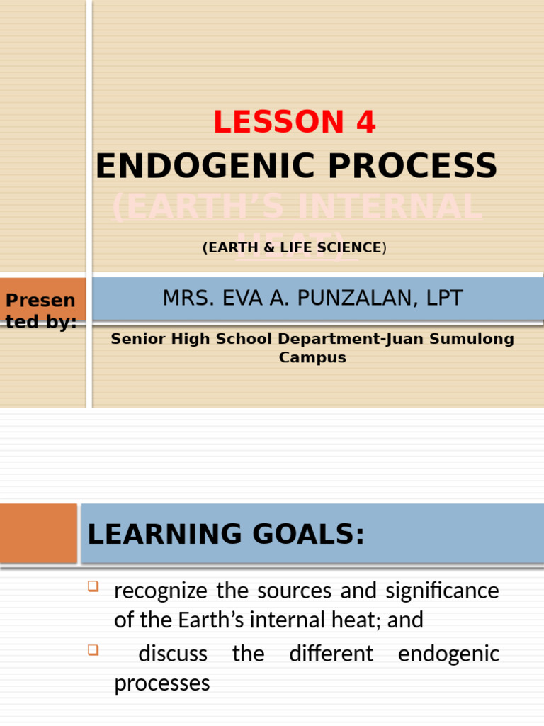 Lesson 4 Endogenic Process | PDF