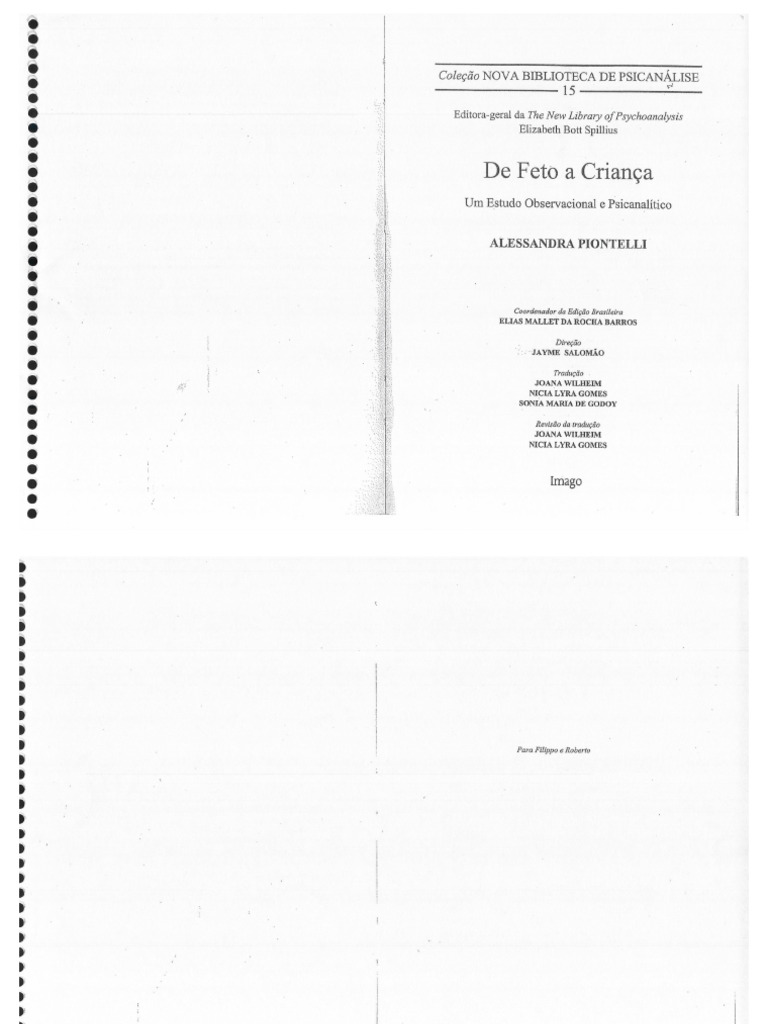 Piontelli-1de Feto A Criança-Alessandra | PDF